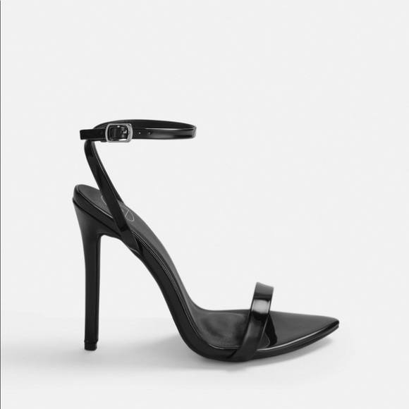 Missguided | Shoes | Misguided Black Patent Barely There Heels | Poshmark